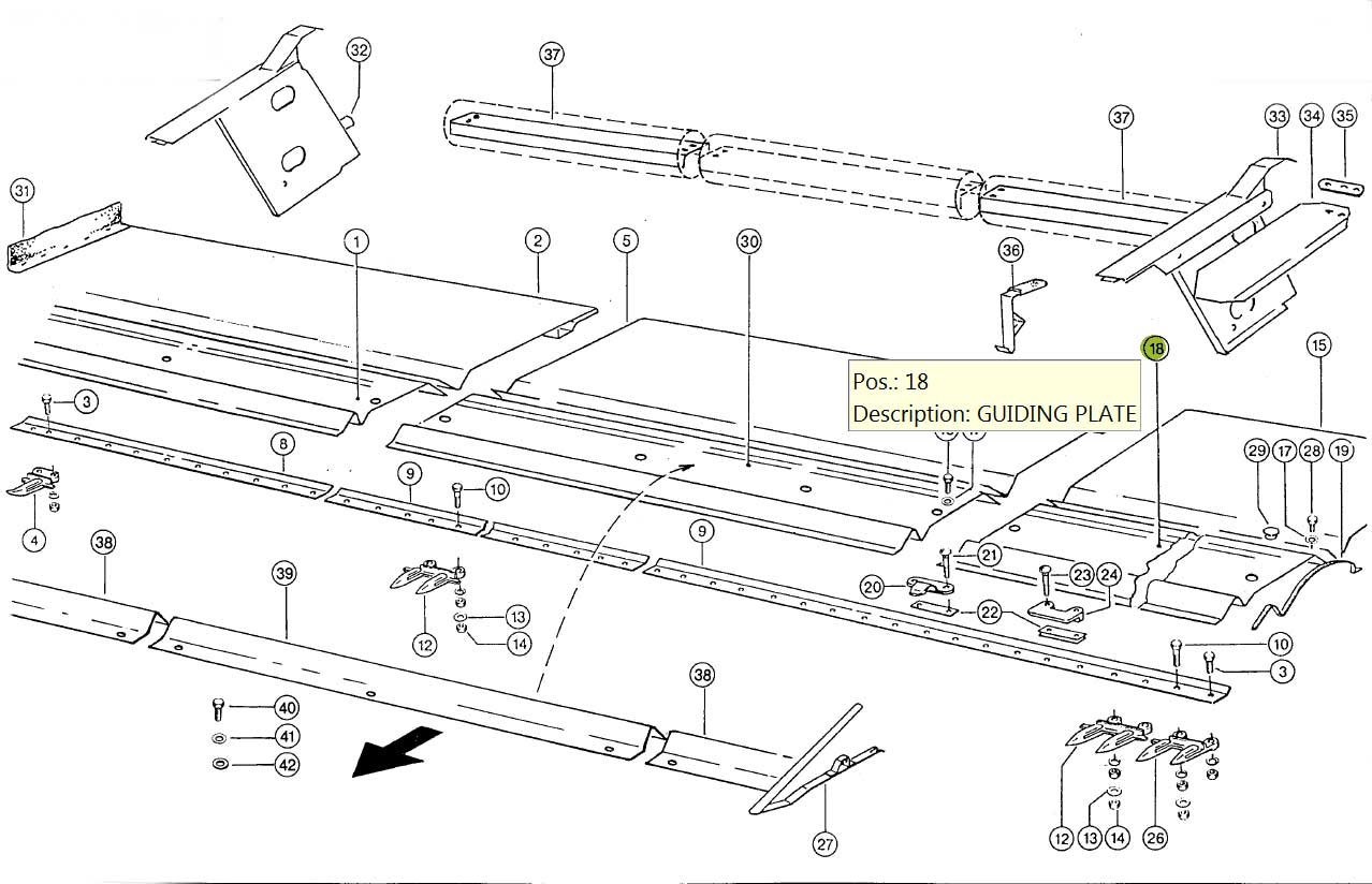 5171211 Guiding plate LH fits Claas